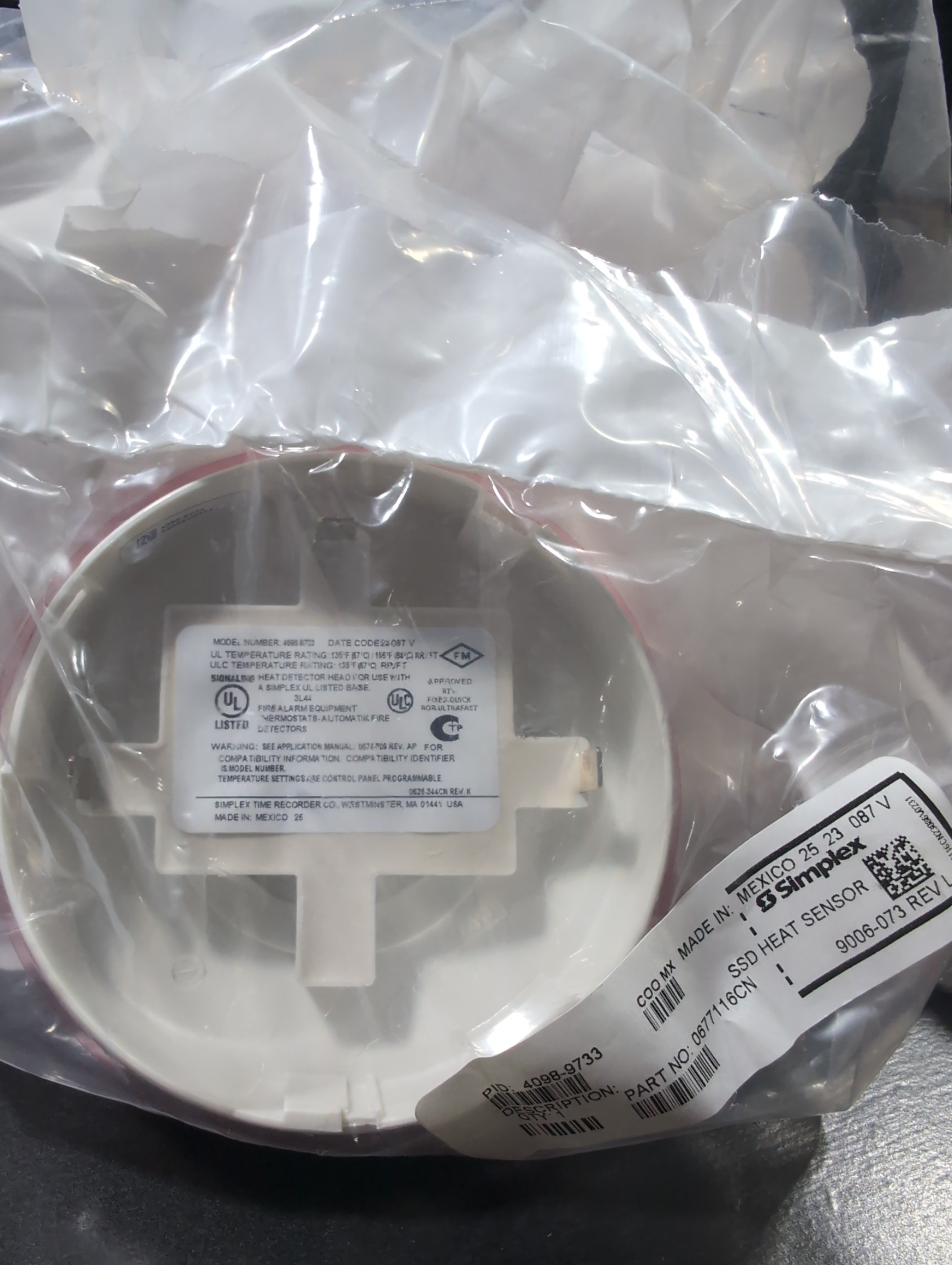 Simplex 4098-9733 Heat Detector – YEG Fire & Safety