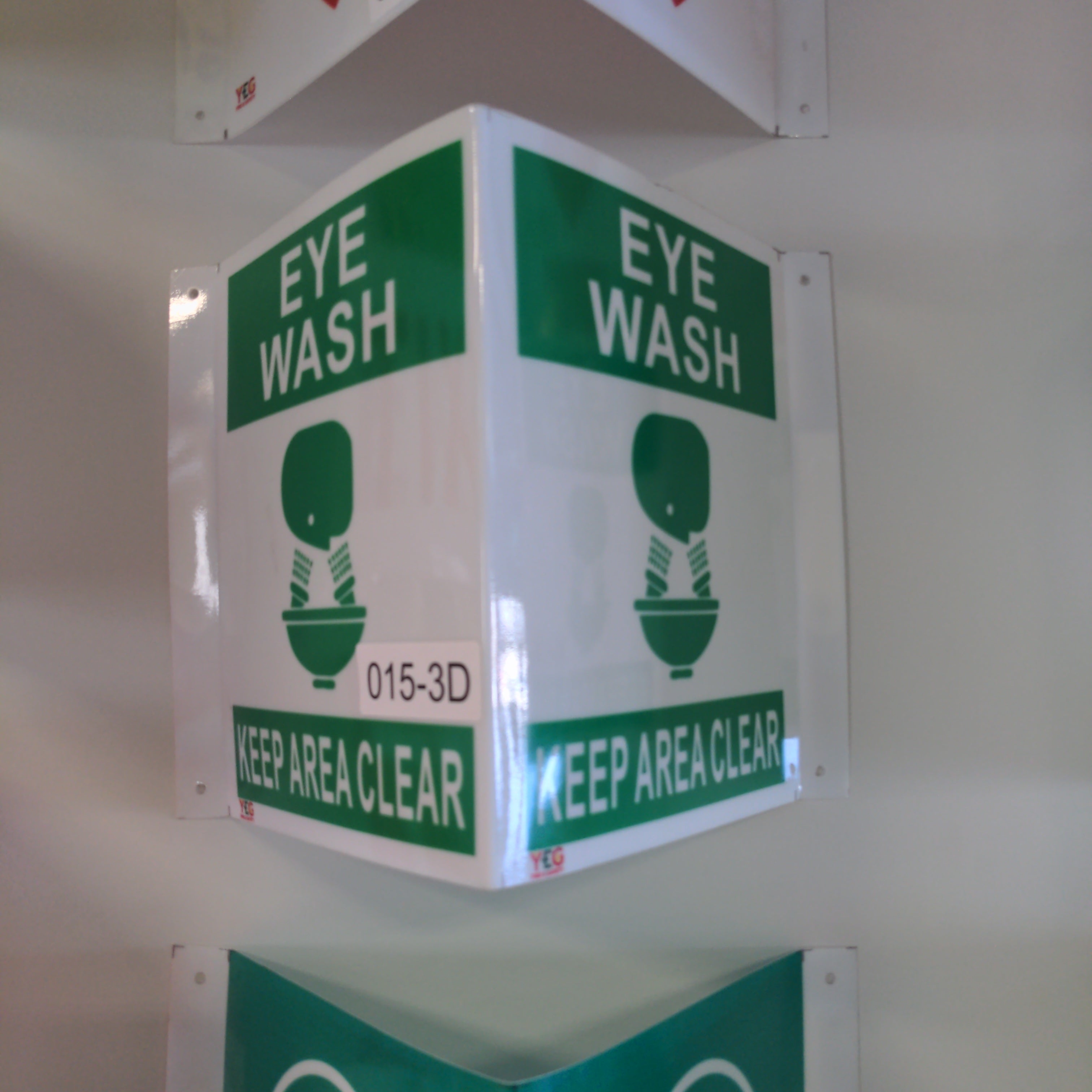 SIGN-015-3D Eye Wash Station Sign - 8"x10" panels - 3D Standout Rigid ...