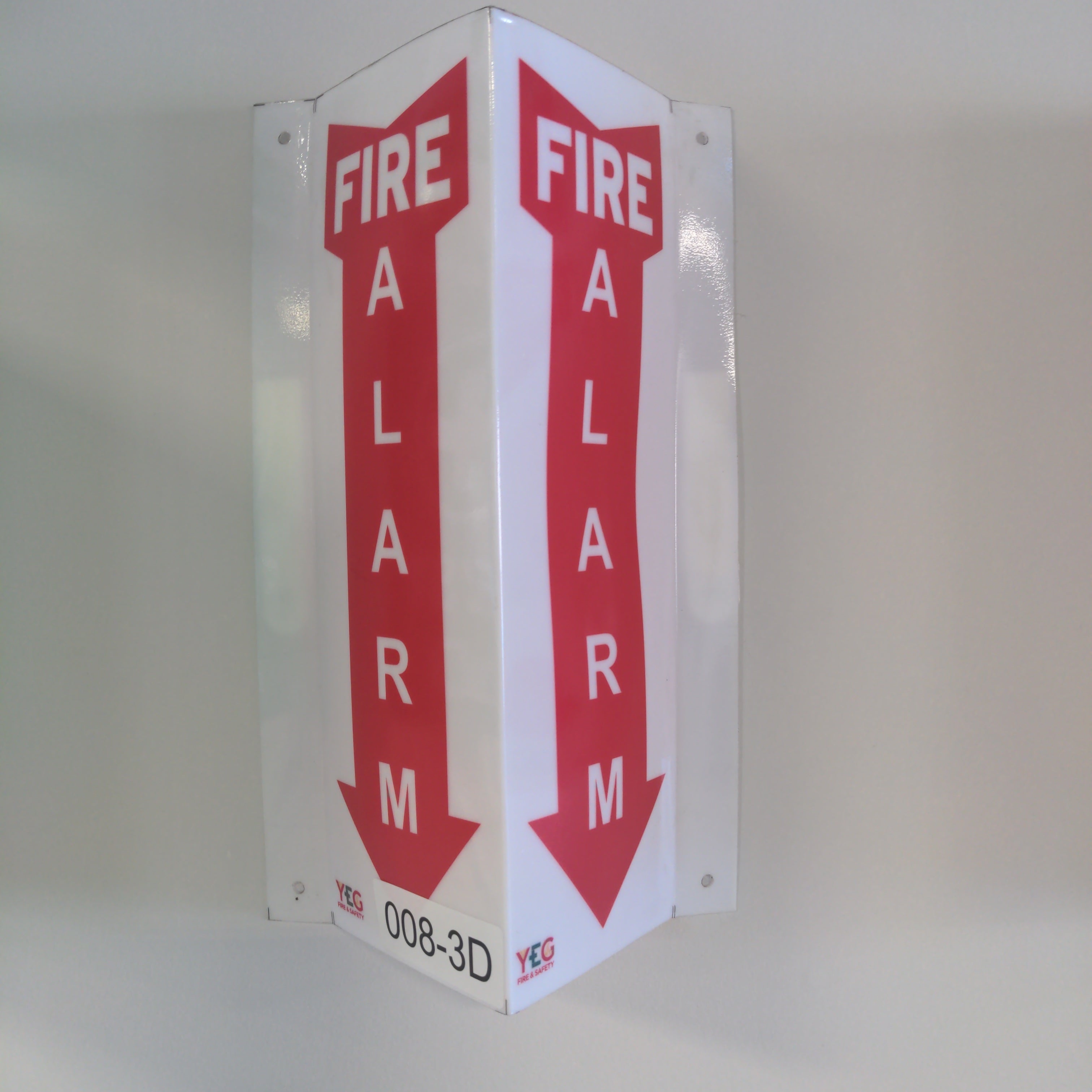 SIGN-008-3D Fire Alarm Arrow - 4" x 12" - 3D Standout Sign – YEG Fire ...