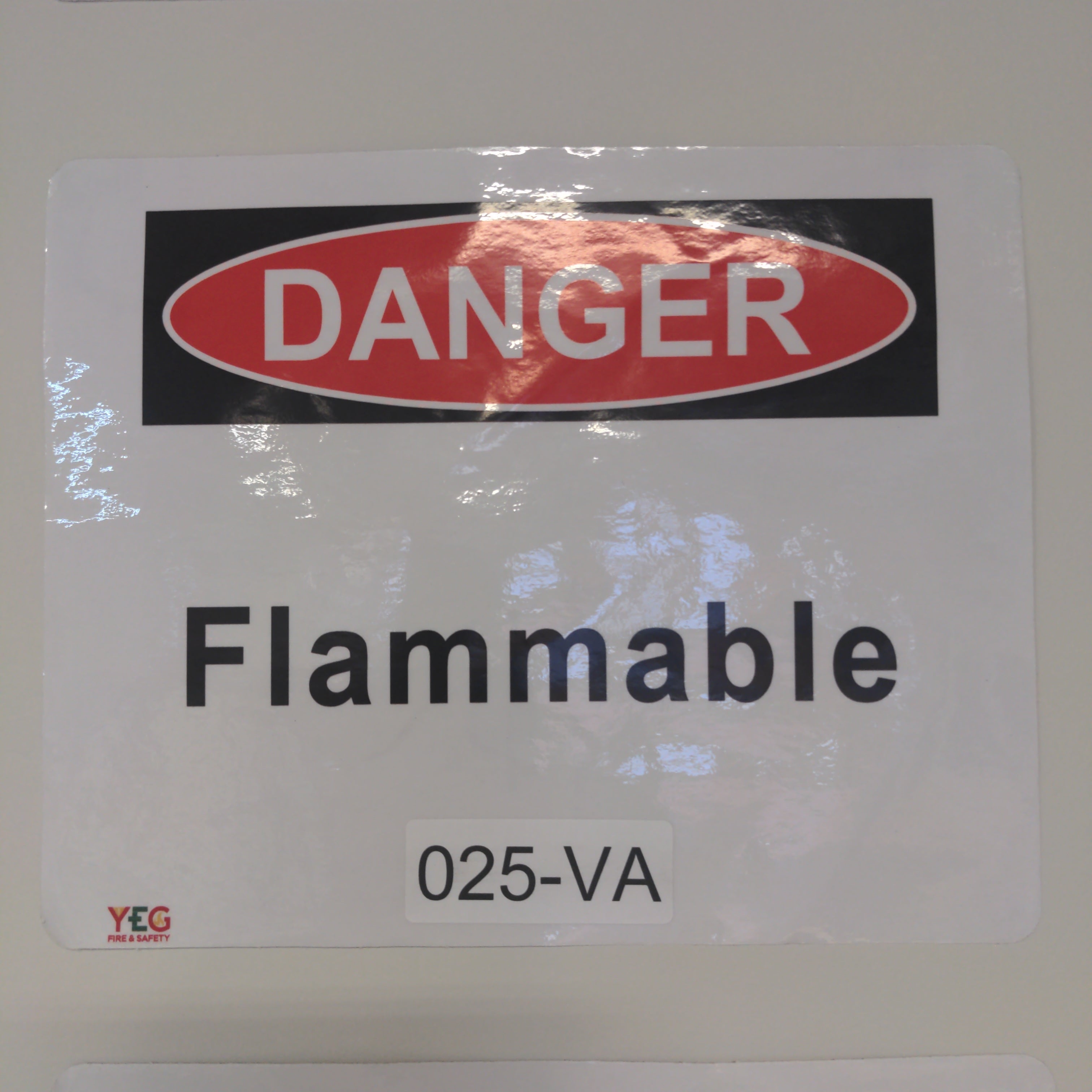 SIGN-025-VA DANGER Flammable - 8"x10" - Vinyl Adhesive Sign – YEG Fire ...