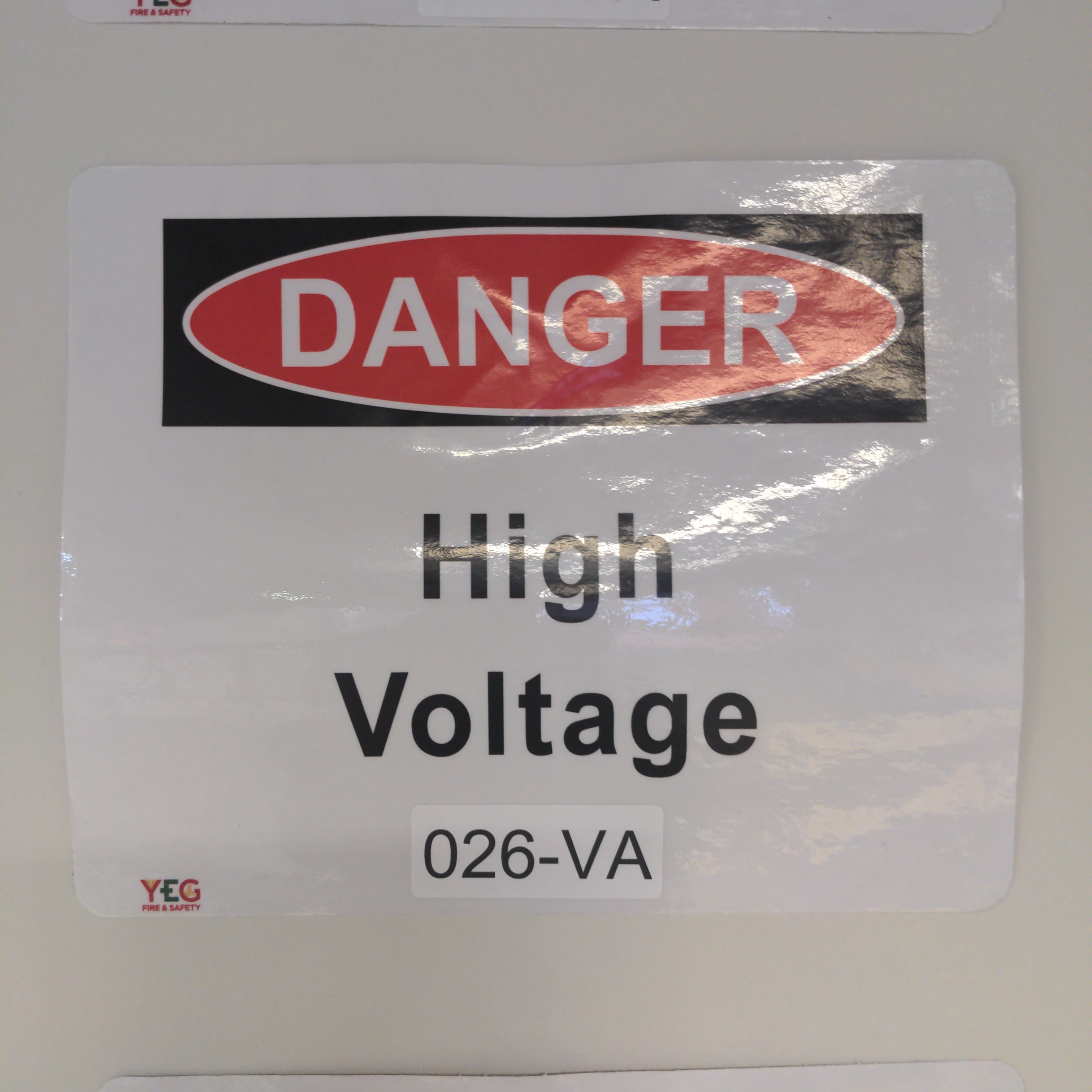 SIGN-026-VA DANGER High Voltage - 8"x10" - Vinyl Adhesive Sign – YEG ...