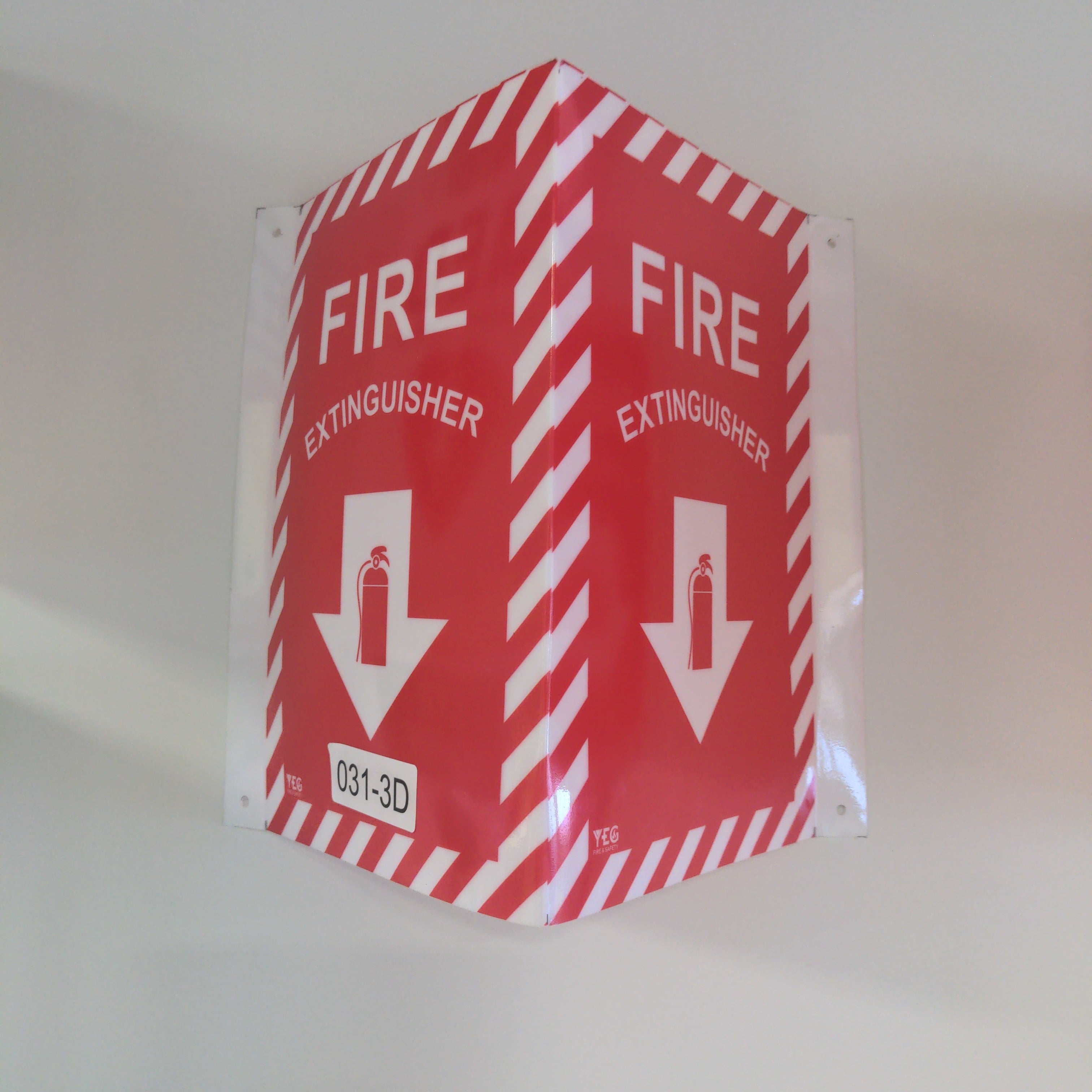 SIGN-031-3D Fire Extinguisher Arrow - 8"x12" - 3D Standout Rigid Plast ...