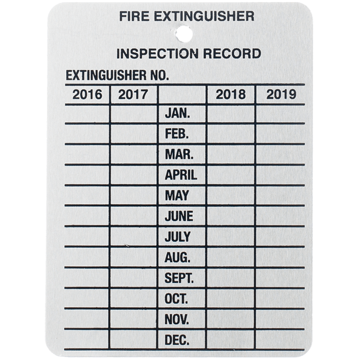 4 Year Punch Tag - Metal – YEG Fire & Safety