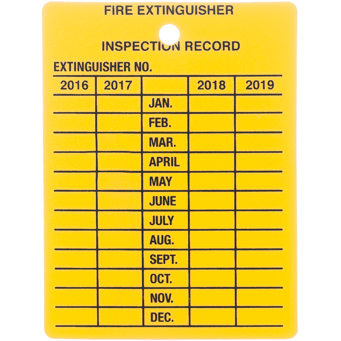 4 Year Punch Tag - Plastic – YEG Fire & Safety